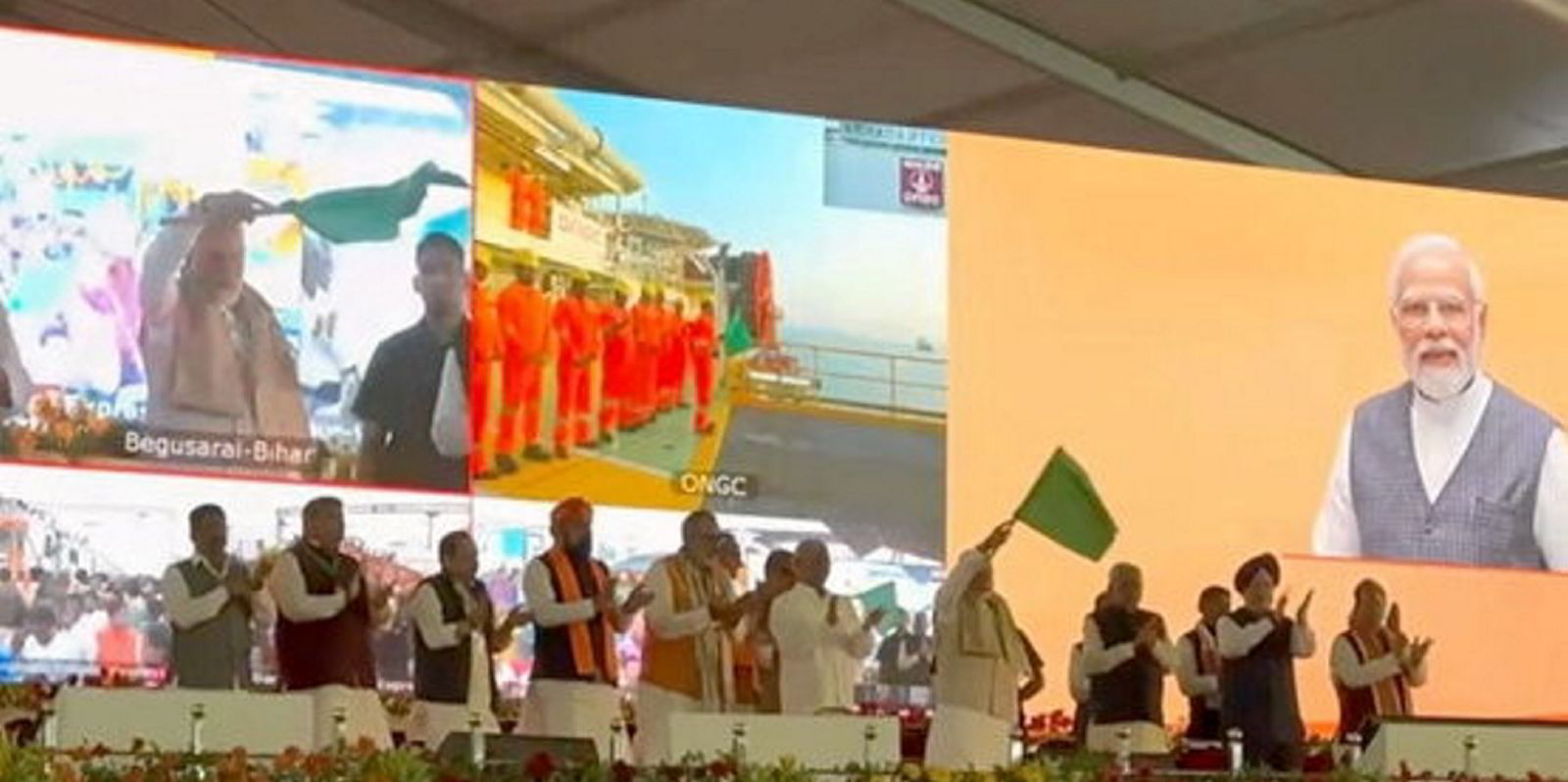 Narendra Modi waves off first tanker from new $5bn ONGC oilfield ...