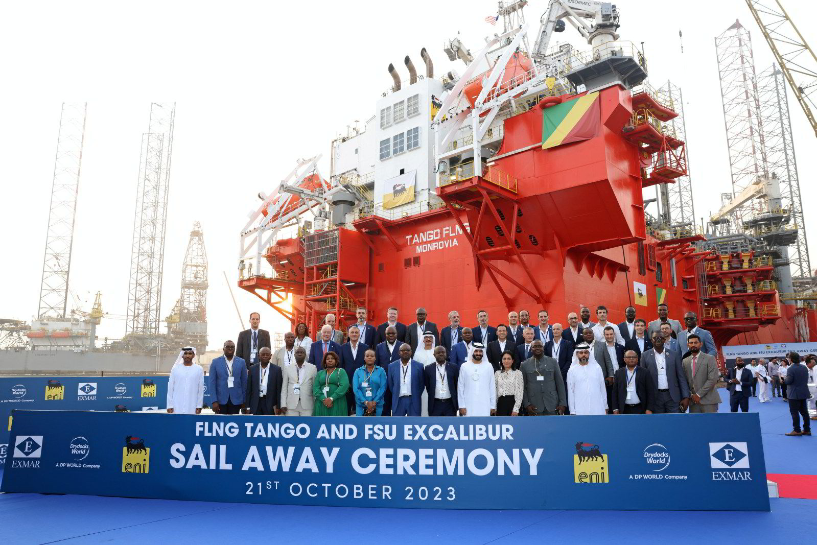 Exmar and Eni celebrate dual sailaways as units prepare to depart for Congo FLNG project ...