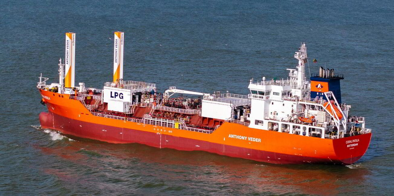 Anthony Veder claims gas vessel first with fitting of two wind sails to ...