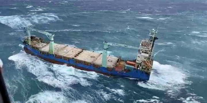 All seafarers evacuated after cargoship grounds in Taiwanese typhoon ...