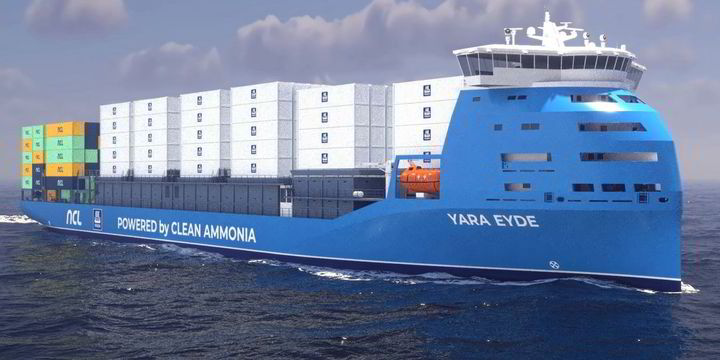CMB.Tech to own first ammonia-powered container ship being built in ...