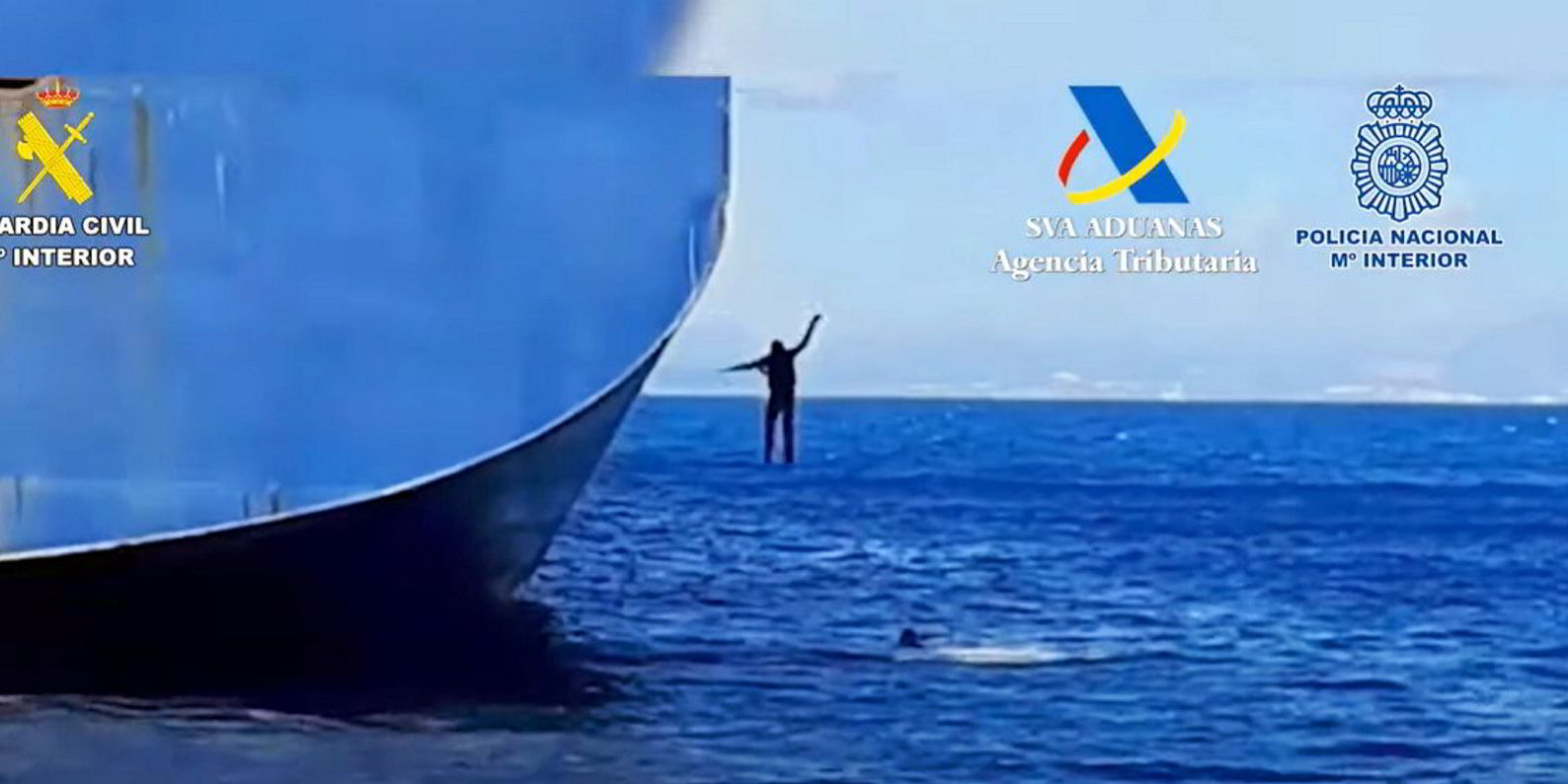 Drug traffickers filmed jumping off CMA CGM container ship with cocaine ...