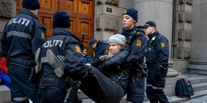 Greta Thunberg detained by Norwegian police during anti-wind farm ...