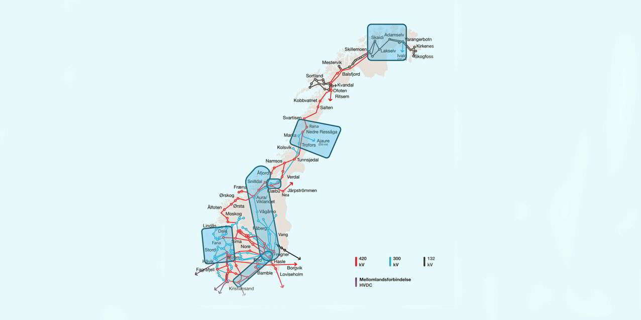 Statnett peker ut seks områder av landet hvor de mener det haster mest | Europower