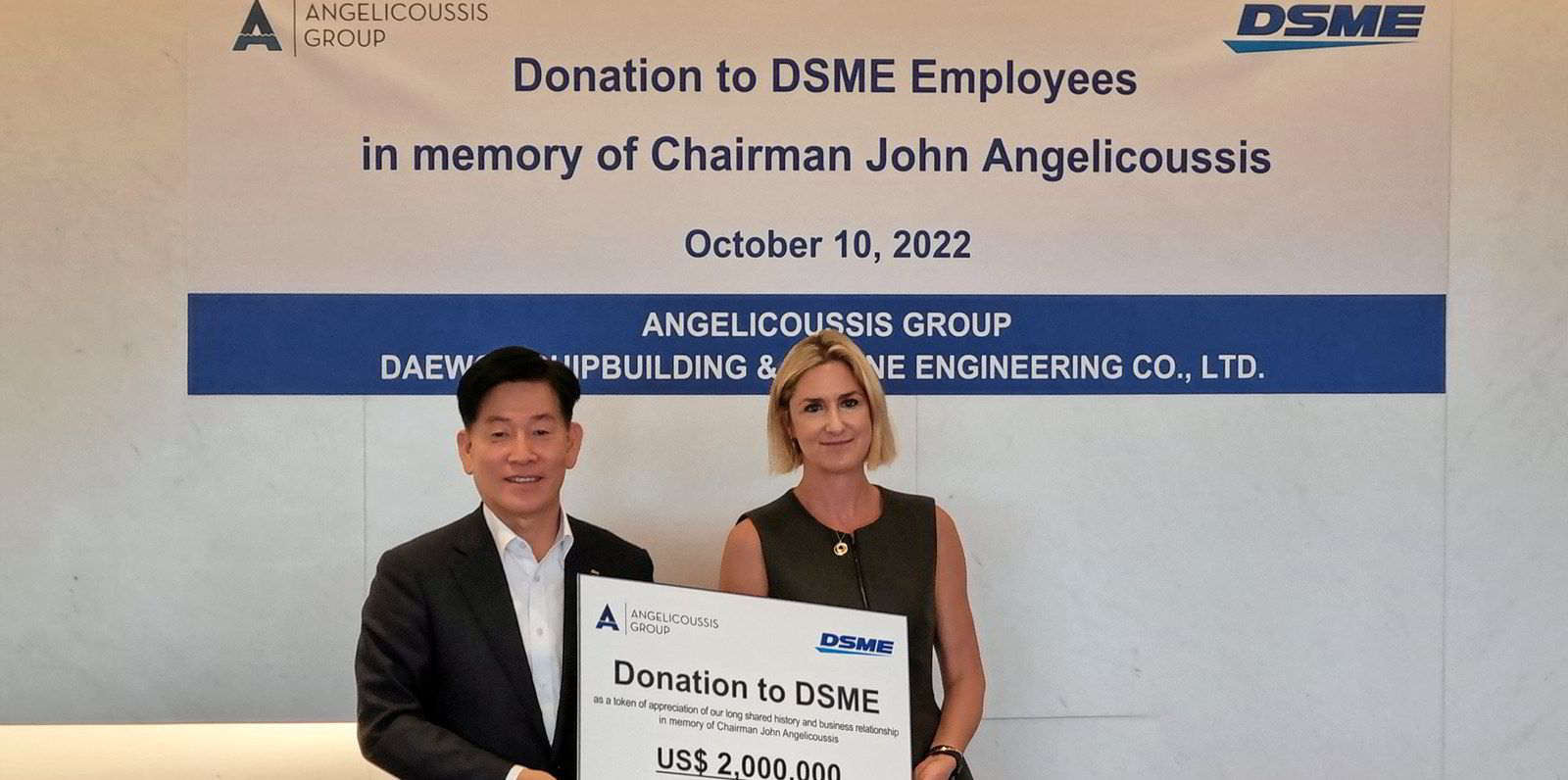 Angelicoussis Group donates $2m to DSME workers in memory of John ...