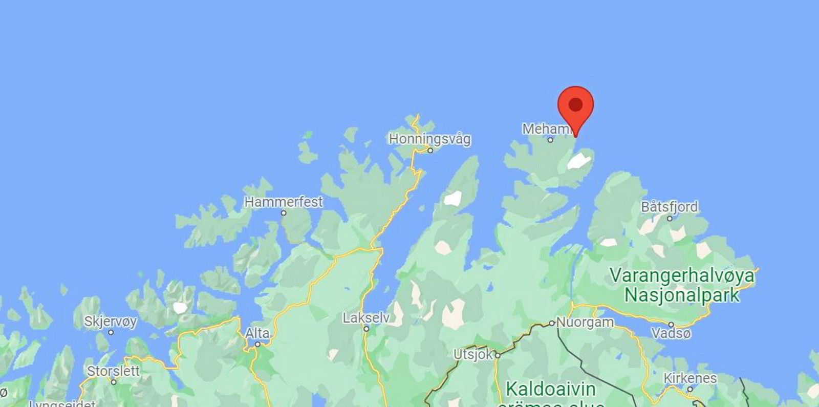 Søker på land og i lufta etter antatt omkommet person nord for Gamvik ...