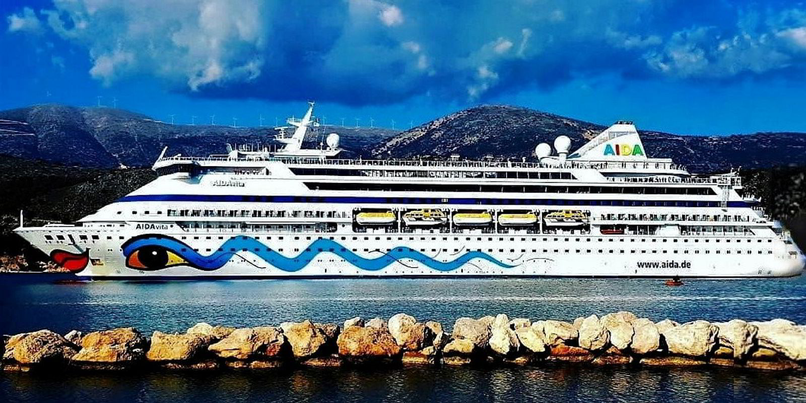 Carnival waves goodbye to AIDAvita as its sails across to Beta Marine ...