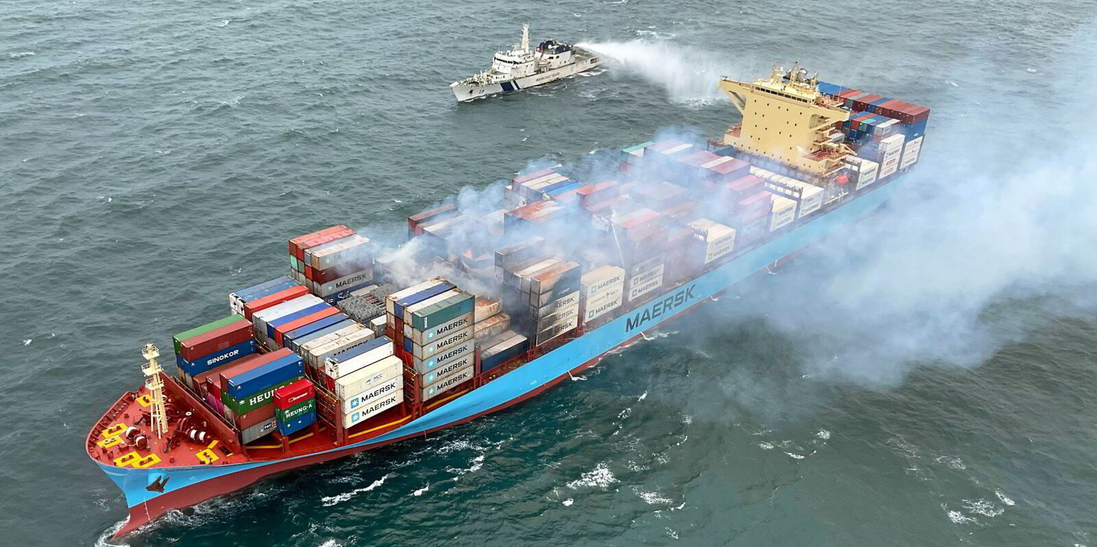 Blaze reignites on Maersk container ship as firefighting extends into ...