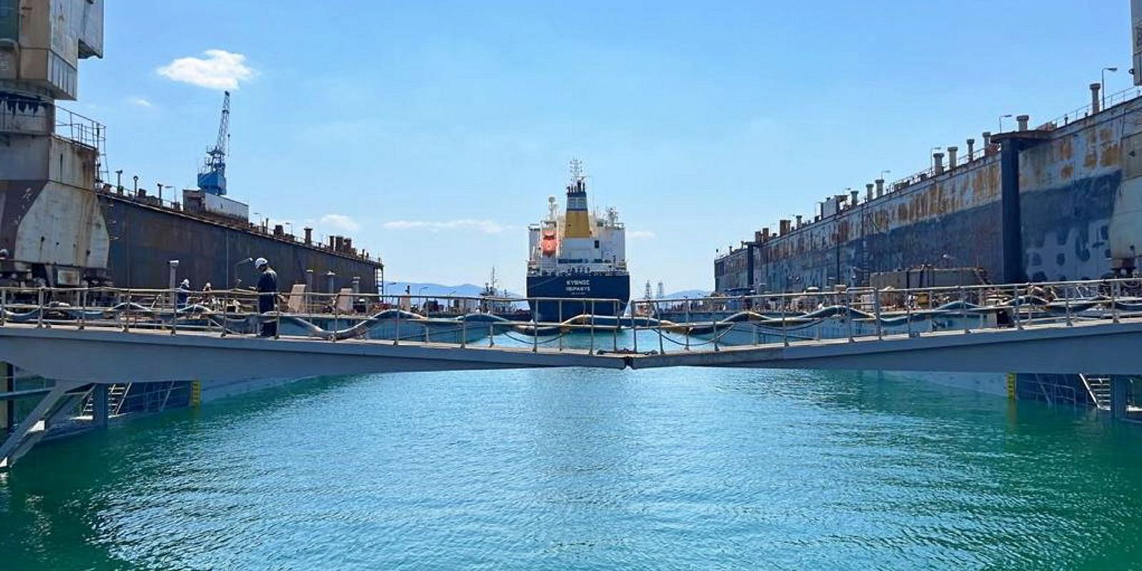 Revived Greek shipyard puts panamax dock in operation | TradeWinds