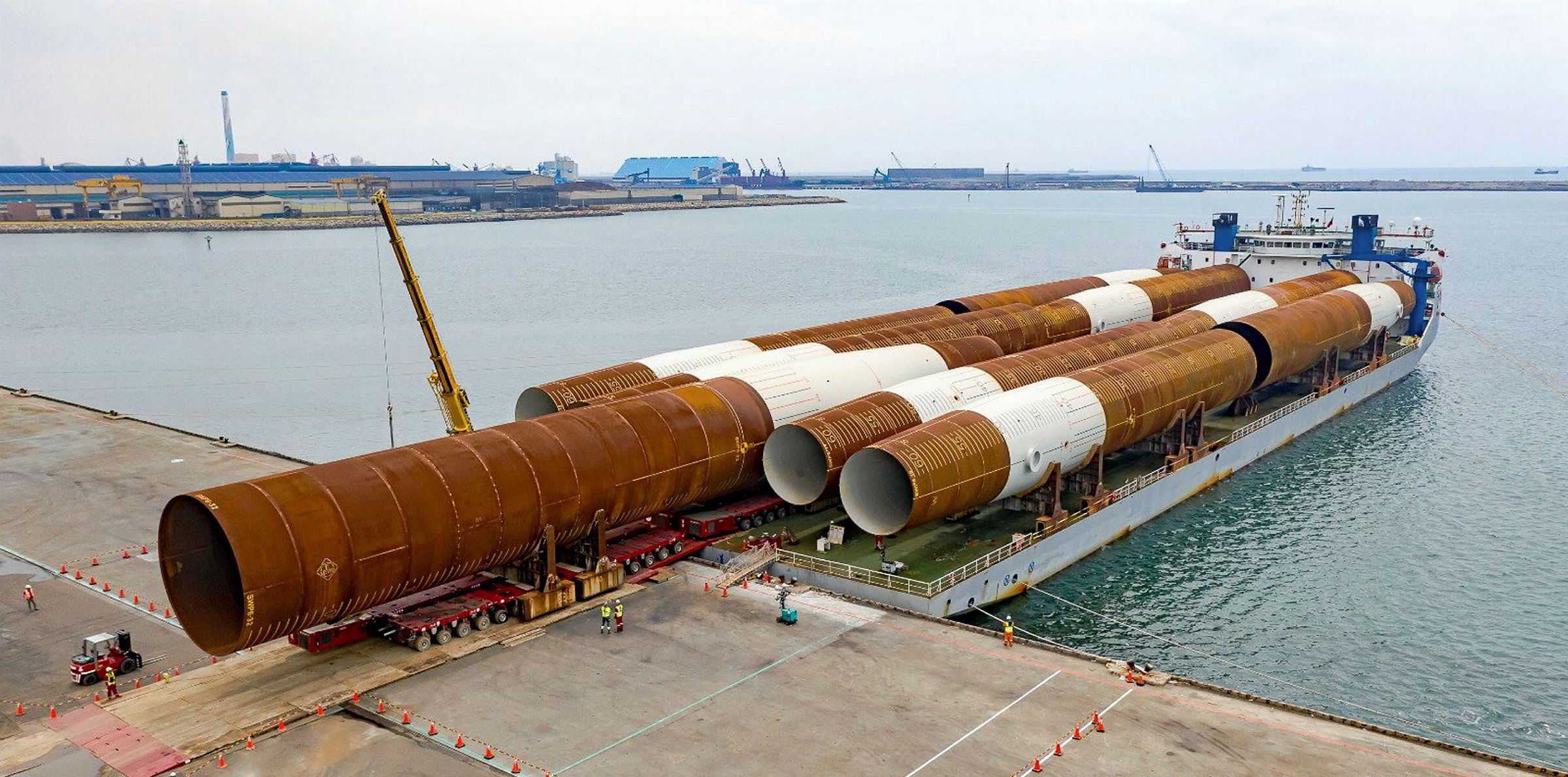 Monopiles in at Taiwan’s first commercial offshore wind farm | Recharge