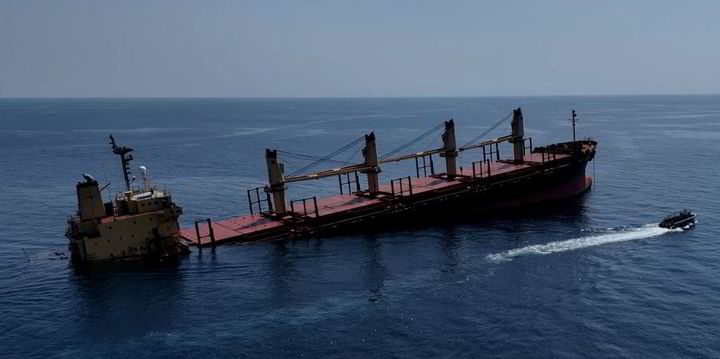 Houthis release photos of stricken Rubymar as Greek bulker reports ...