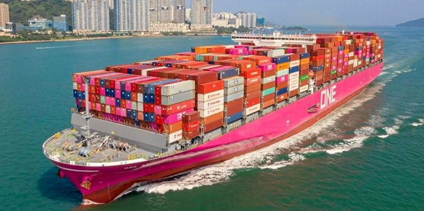 Social media pictures show container carnage on ONE Apus | TradeWinds