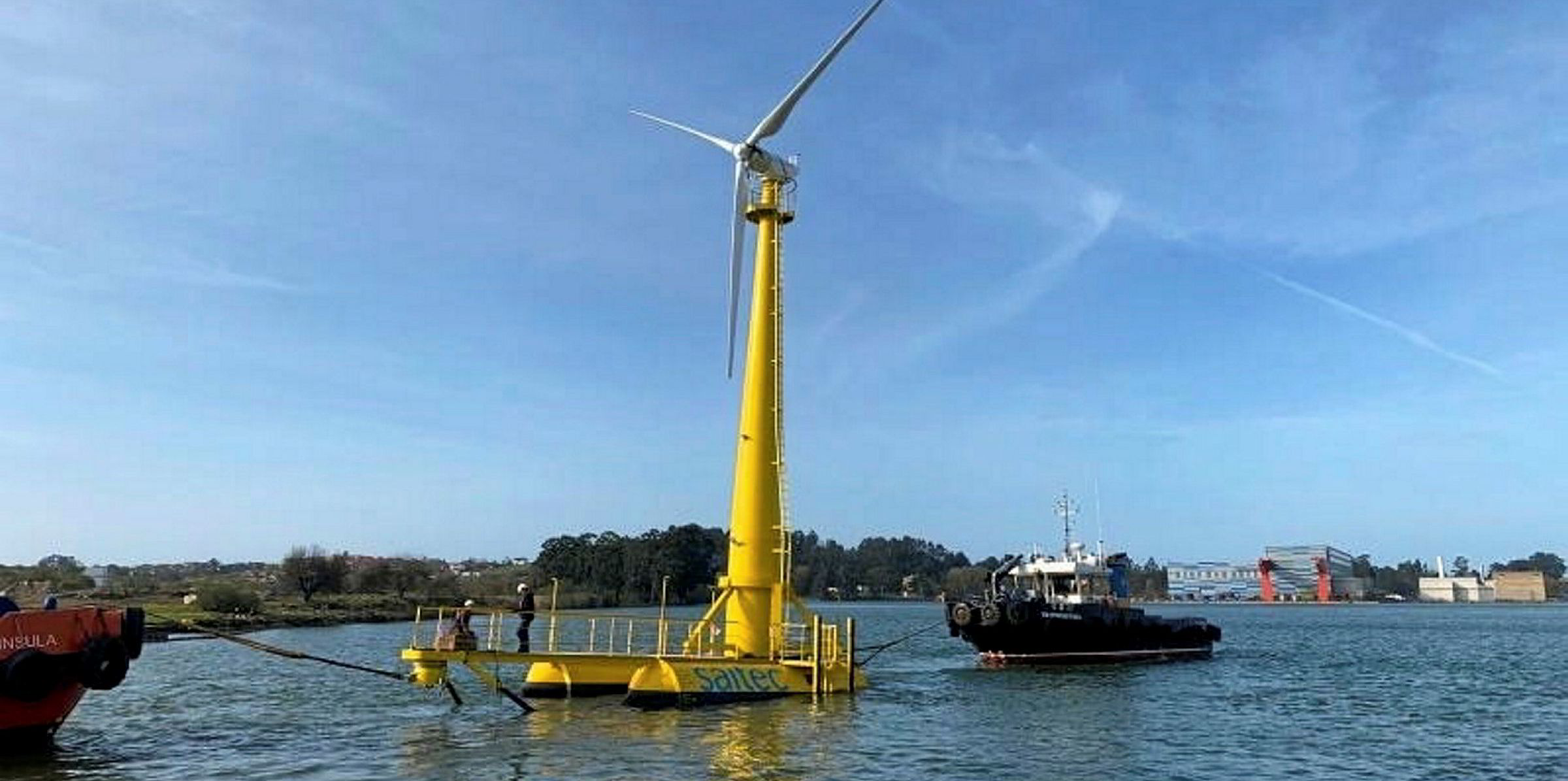Saitec's BlueSATH floating wind pilot heads out for sea-trials | Recharge