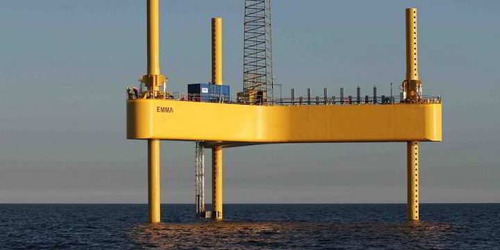 Self-installing jacket foundation in place at E.ON's Swedish site ...