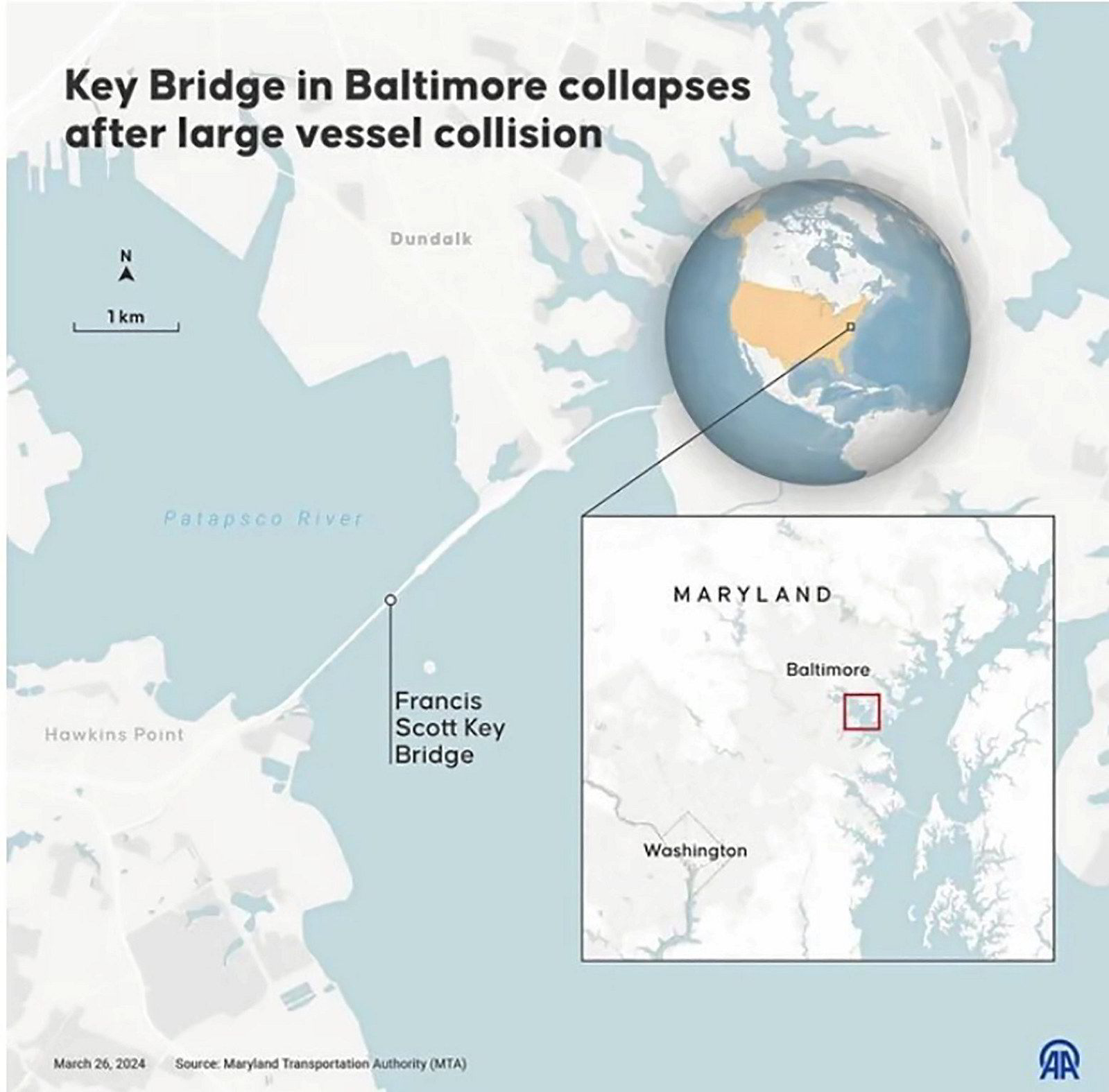 In pictures: Container ship collides with Baltimore bridge causing ...