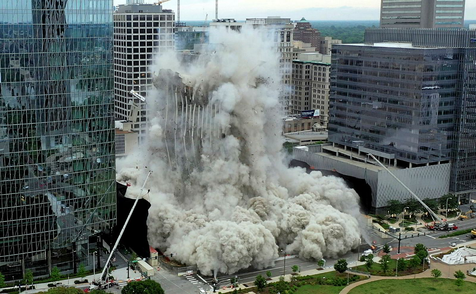 Video captures dramatic implosion as Dominion HQ torn down in US ...