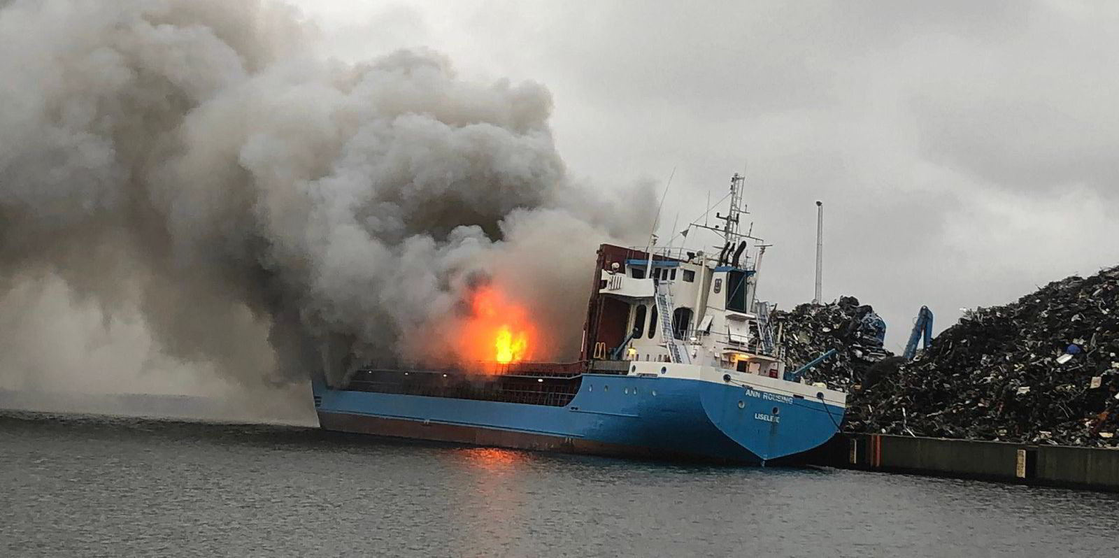 Veteran vessel hit by serious fire in Denmark as cargo burns | TradeWinds