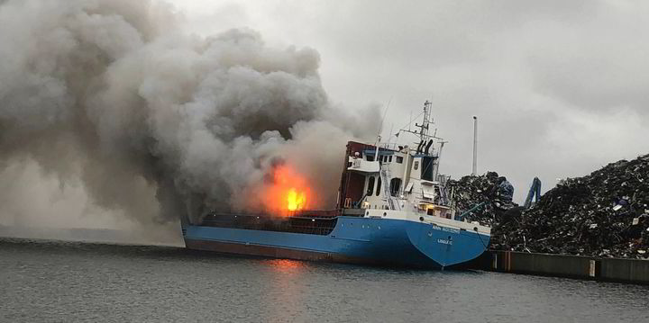 Veteran vessel hit by serious fire in Denmark as cargo burns | TradeWinds