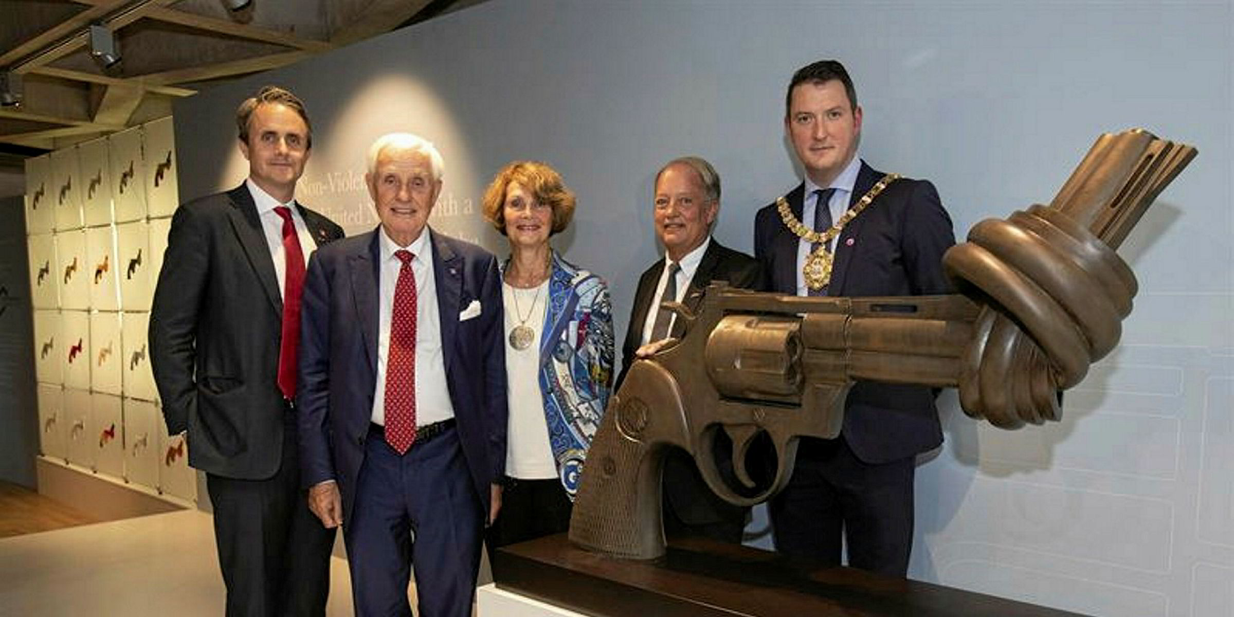 Stena's Olsson makes peace gesture with Knotted Gun donation | TradeWinds