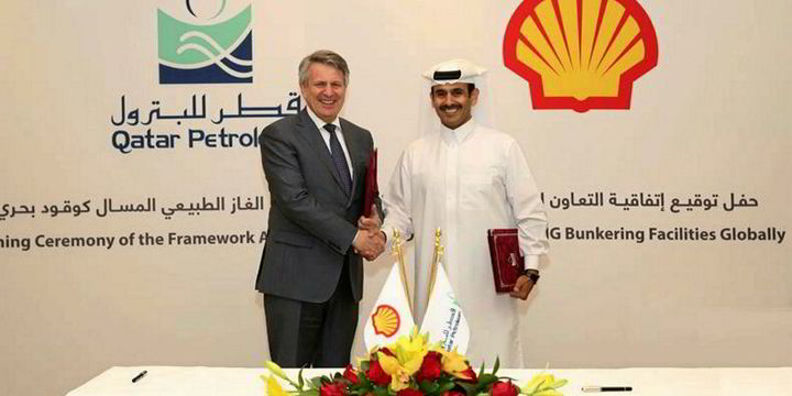 Shell, Qatar Petroluem in LNG bunkering deal | TradeWinds