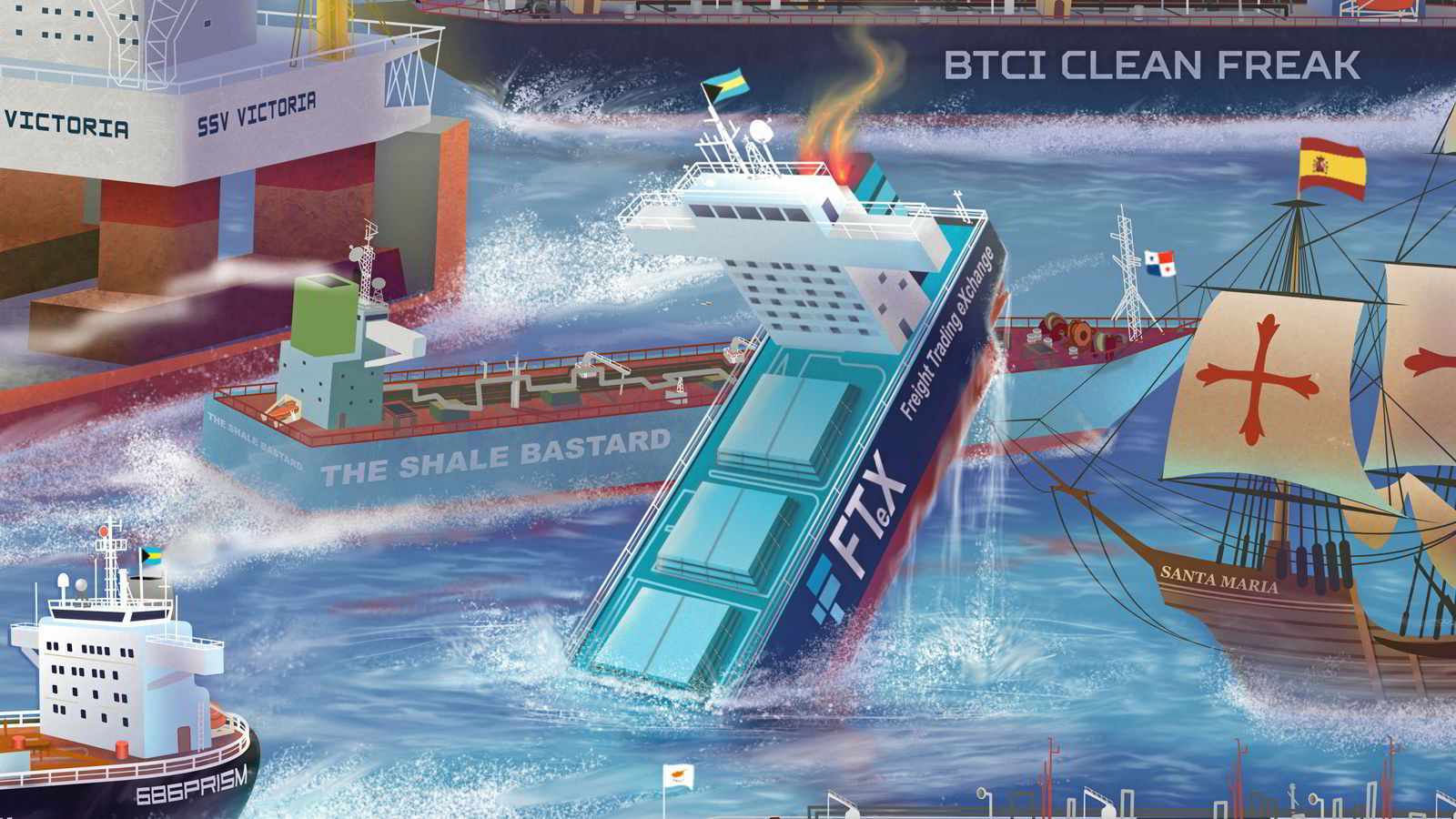 Meet the ‘Banksy of shipping’. The anonymous artist committing dry bulk markets to canvas ...