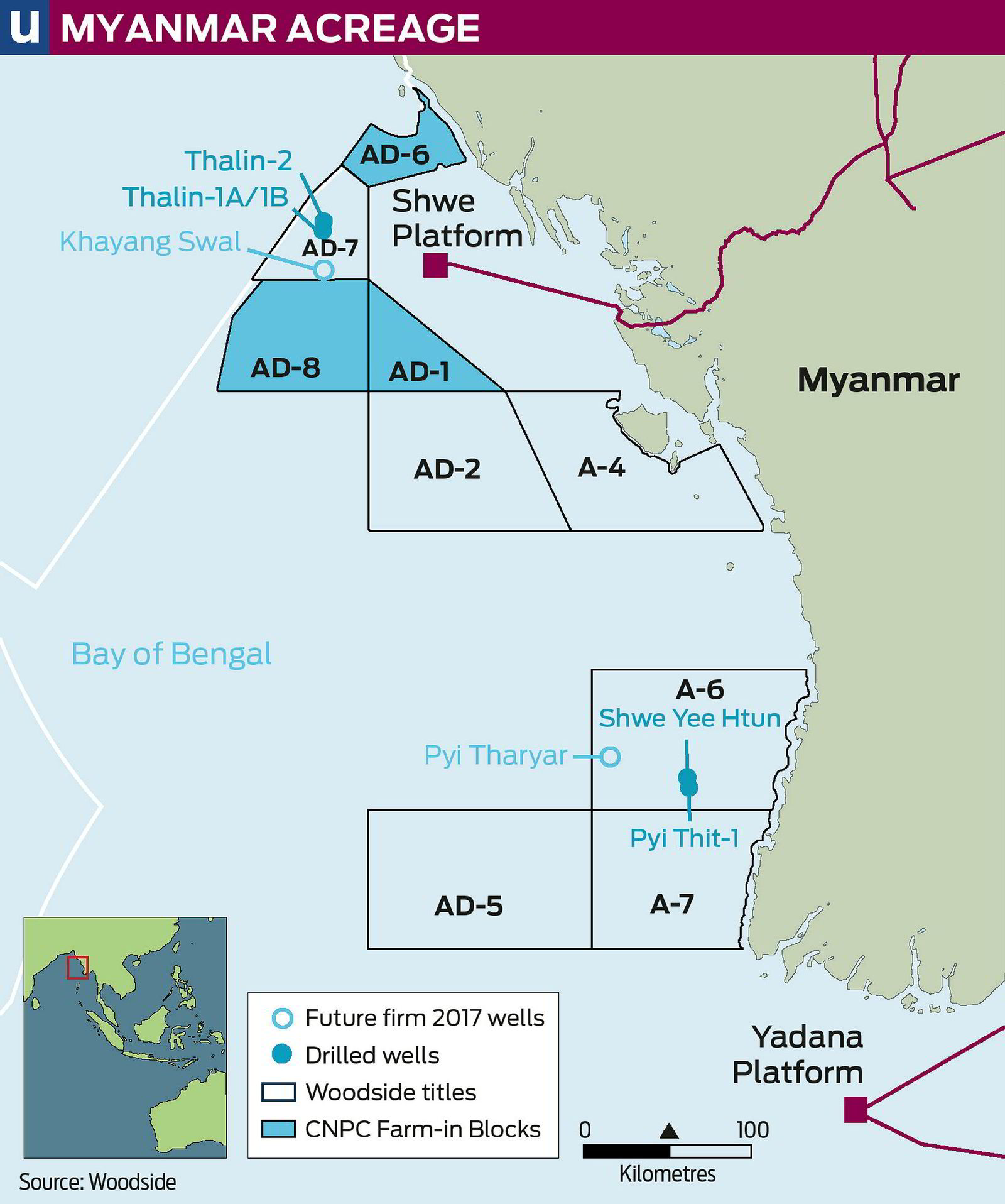 Woodside set to drill two more probes off Myanmar | Upstream Online