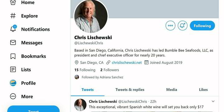Here's what former Bumble Bee CEO Chris Lischewski was tweeting about ...