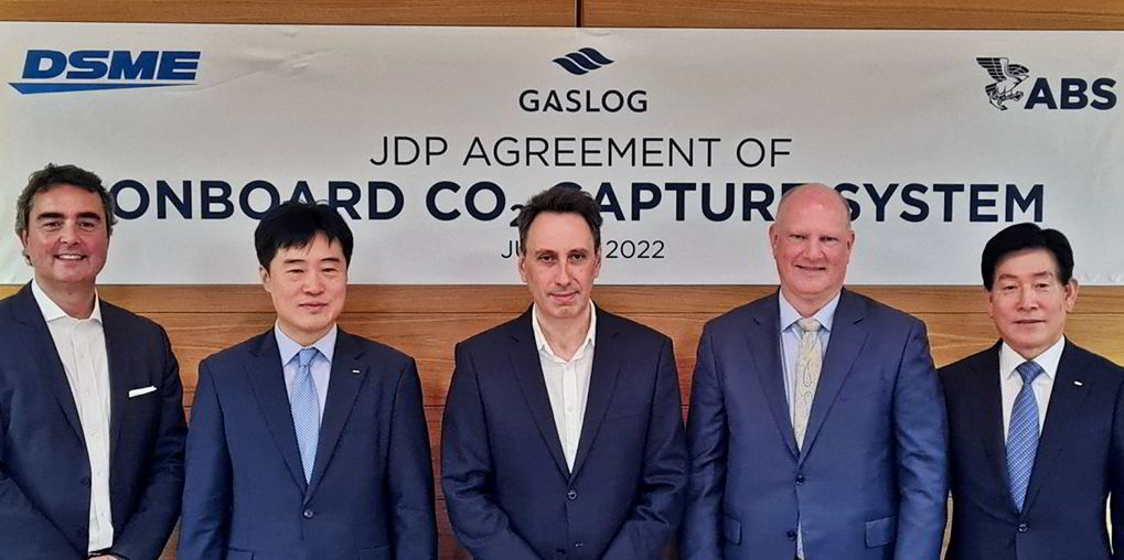 GasLog newbuildings at DSME to be equipped with carbon capture system ...