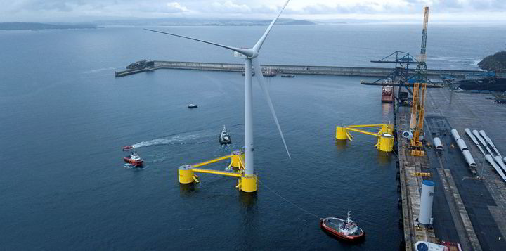 Lights on at floating wind farm off Portugal | Upstream Online