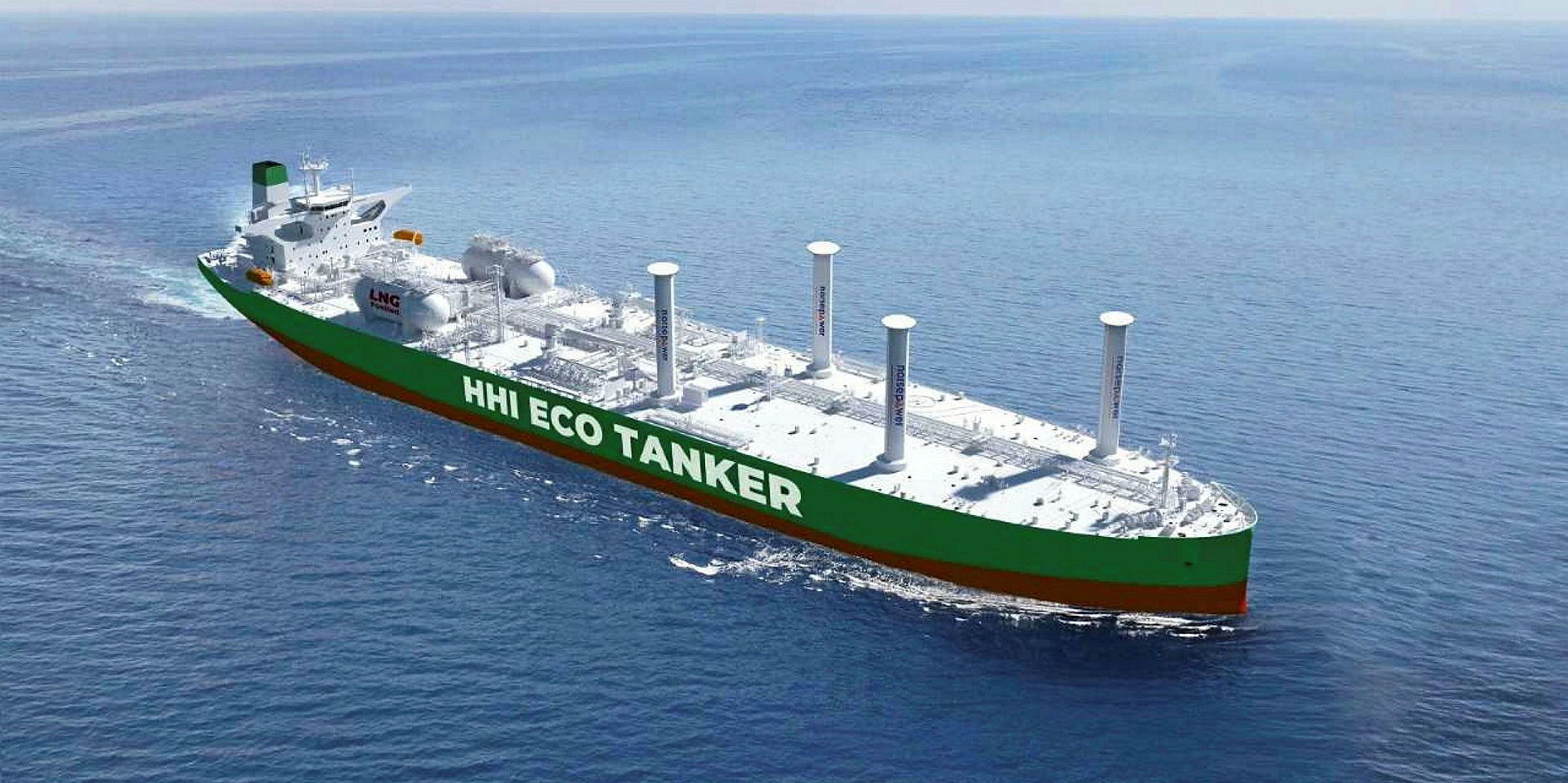 HHI develops LNG VLCC with sail power | TradeWinds