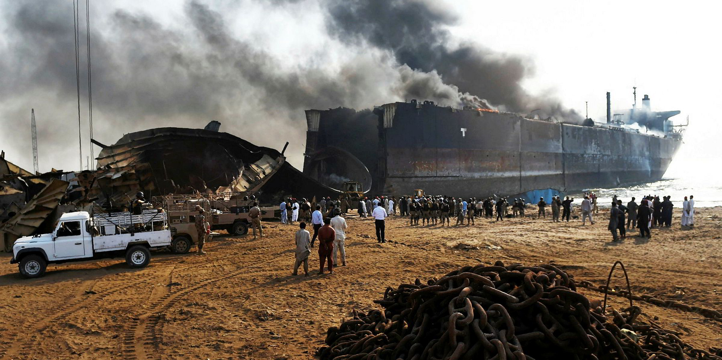 Two critical after Gadani tanker fire | TradeWinds