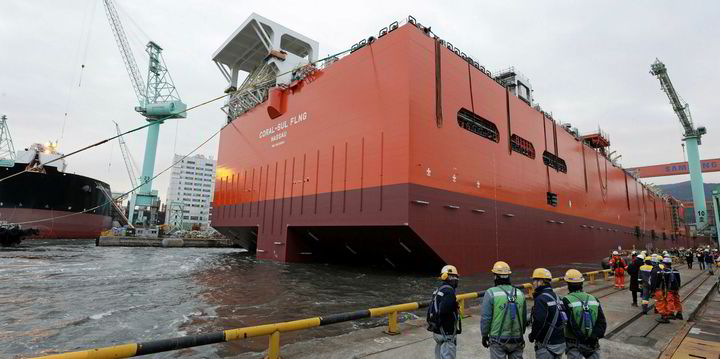 Hull for Eni's Coral Sul FLNG vessel launched | Upstream Online