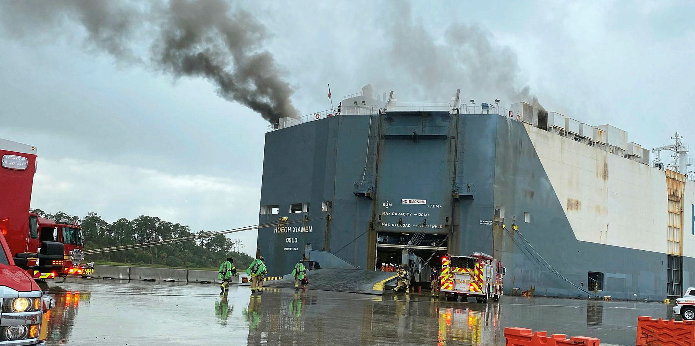Hoegh car carrier fire off Florida is 'a waiting game' for responders ...