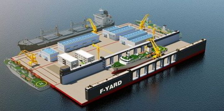 Floating ship repair yard design proposed to ease berth space issues ...