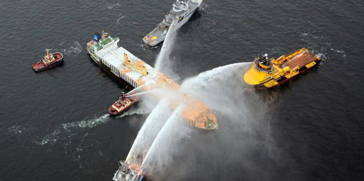 Crew could be evacuated as NSC bulker cargo remains ablaze six days on ...
