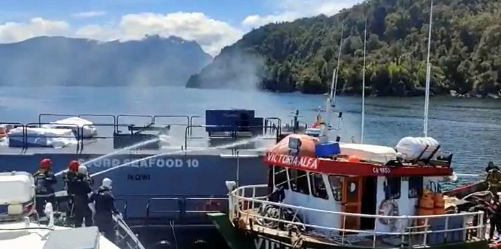 Mowi Chile feed barge catches fire | IntraFish.com