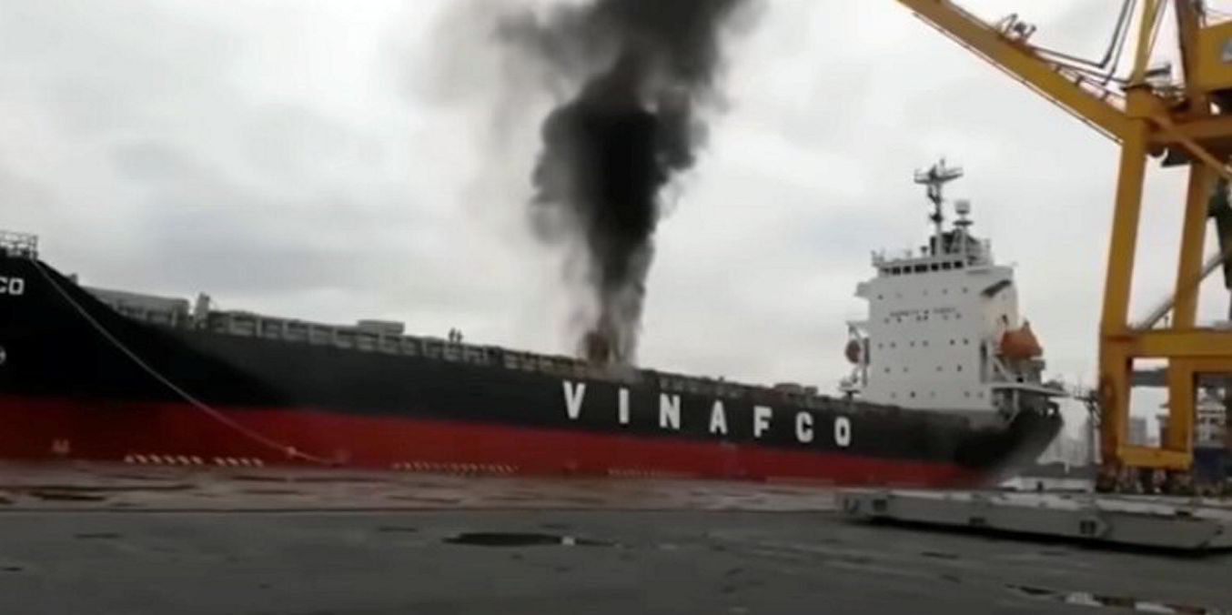 Explosion and blaze rock containership in Vietnam | TradeWinds