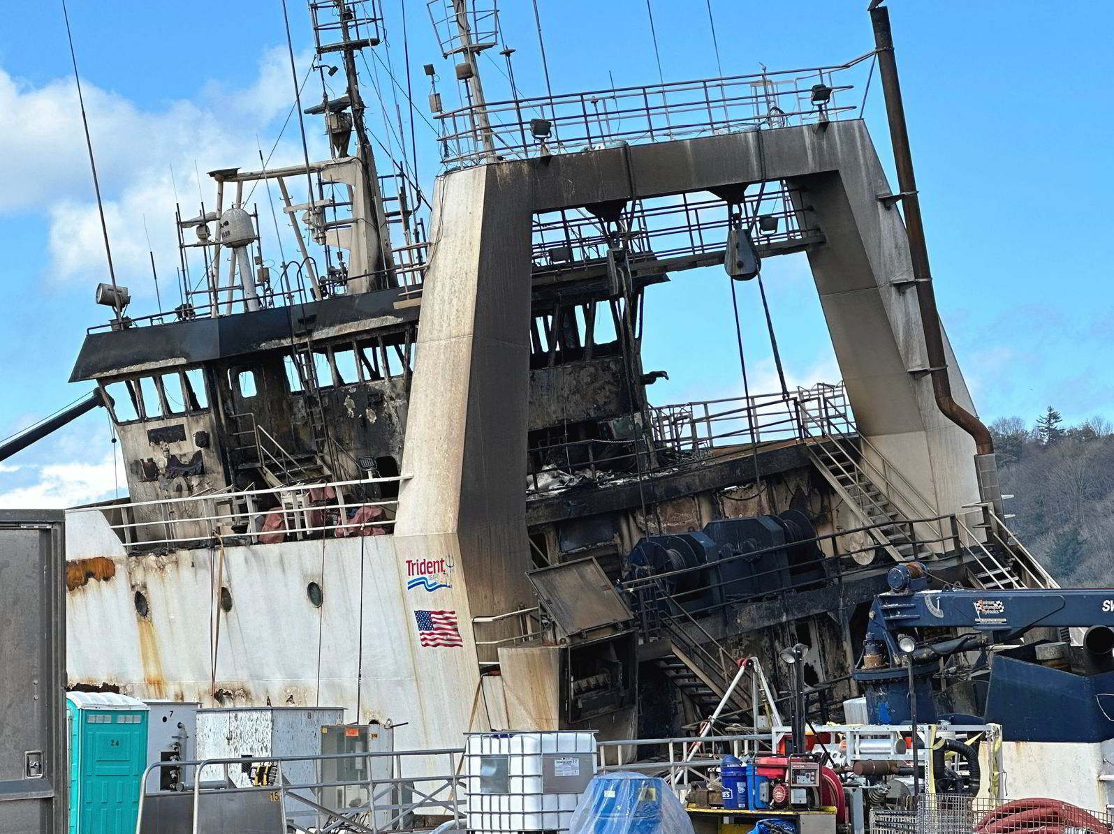 As fire on Trident Seafoods vessel burns into 5th day, officials ...
