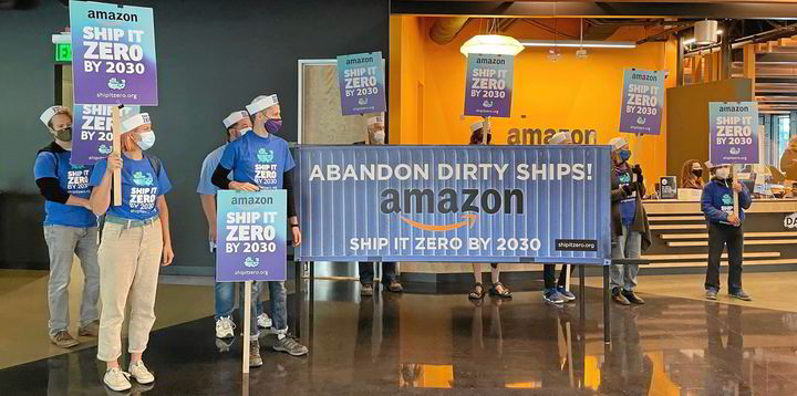 Climate activists urge Amazon to use zero-carbon shipping by 2030 ...