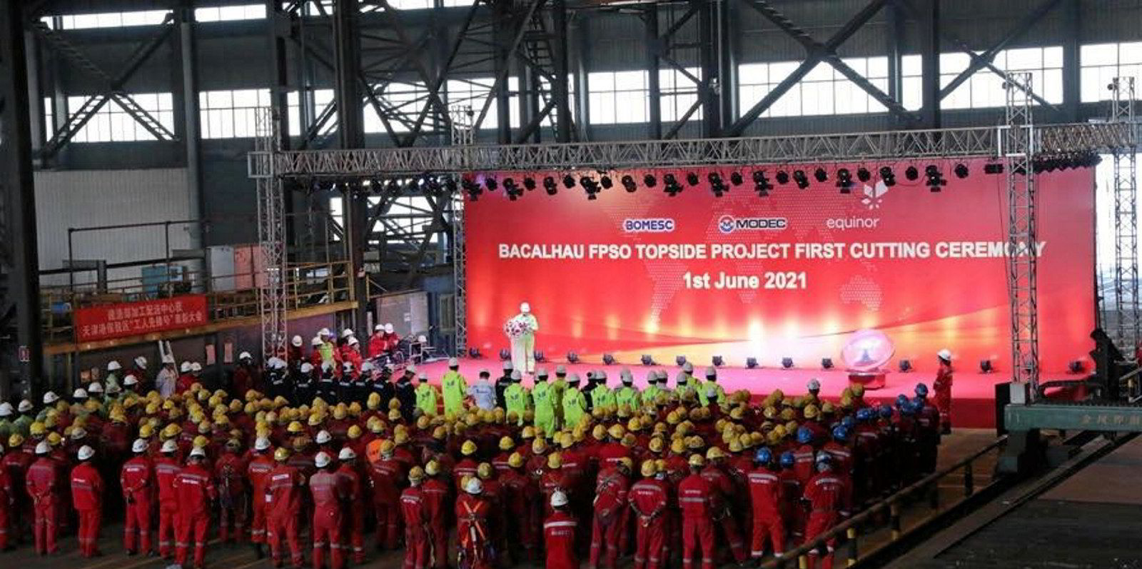 Bomesc cuts first steel on topsides of Equinor's huge Brazil-destined ...